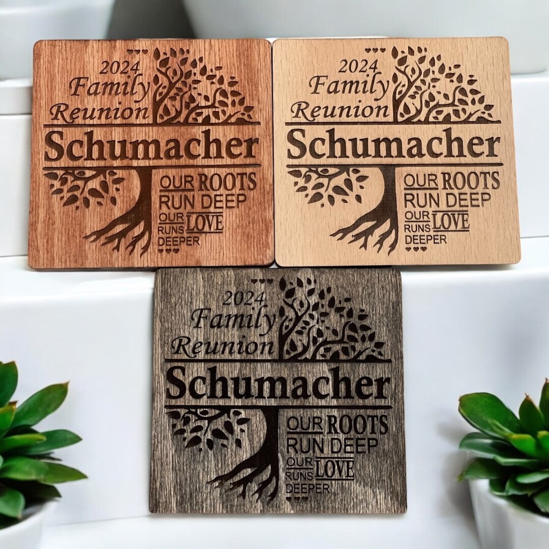 Personalized Wood Coaster Wedding Favor Engraved Rustic Coaster ...