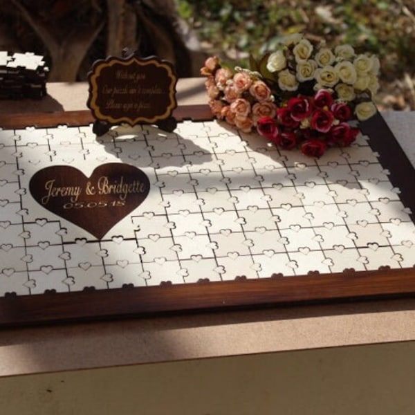 Puzzle Guest Book - Etsy