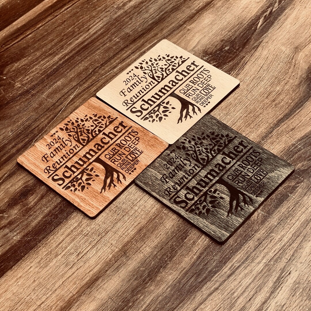 50 Pcs Custom Wood Magnet, Magnet Wedding Favors, Personalized Wood ...
