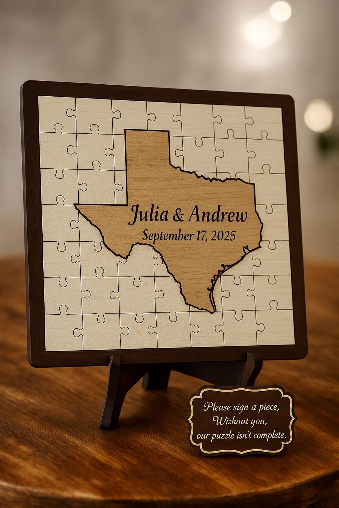 Puzzle Guest Book, Jigsaw Guestbook, Unique Guest Book, Wedding Puzzle ...