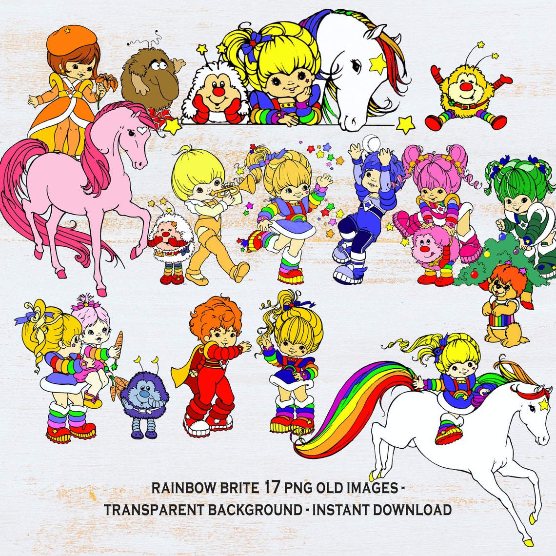 Old PNG RAINBOW BRITE 80sPng Transparent BackgroundRainbow | Etsy