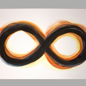Original Abstract Acrylic Philosophical Painting INFINITY is INFINITE ...