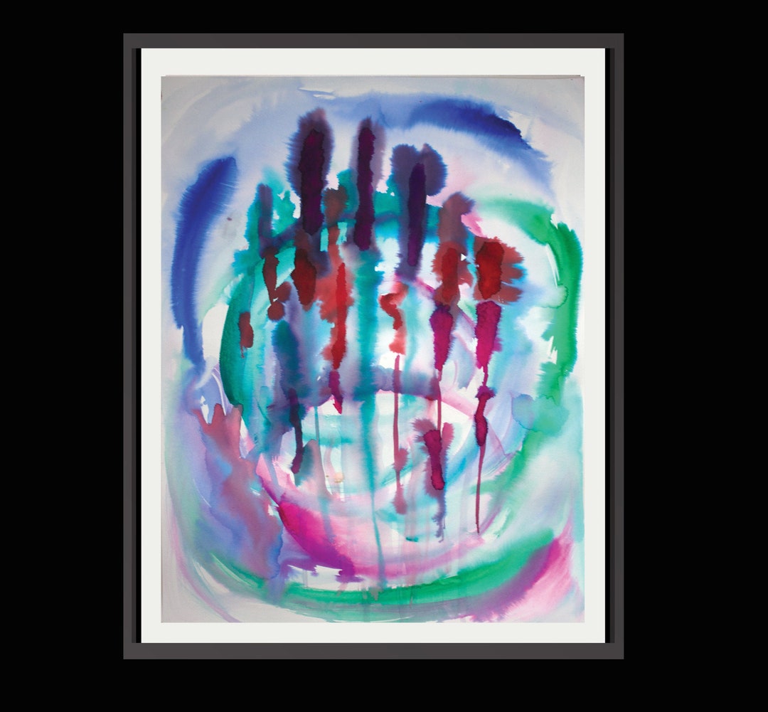 Original Abstract Zen Watercolor Minimalist Aquarelle Painting OOAK ...