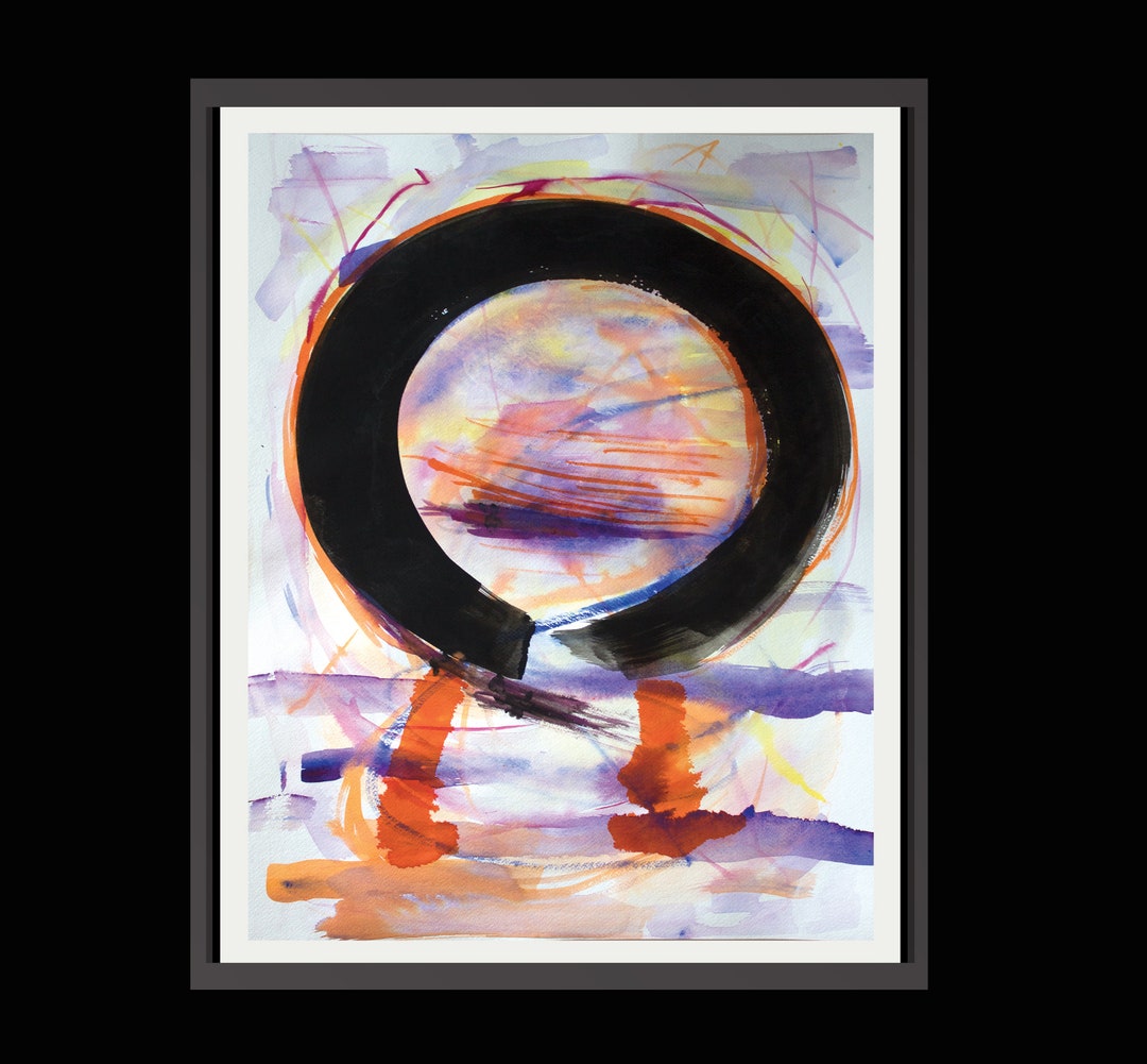 Original Abstract Zen Watercolor Minimalist Aquarelle Painting OOAK ...