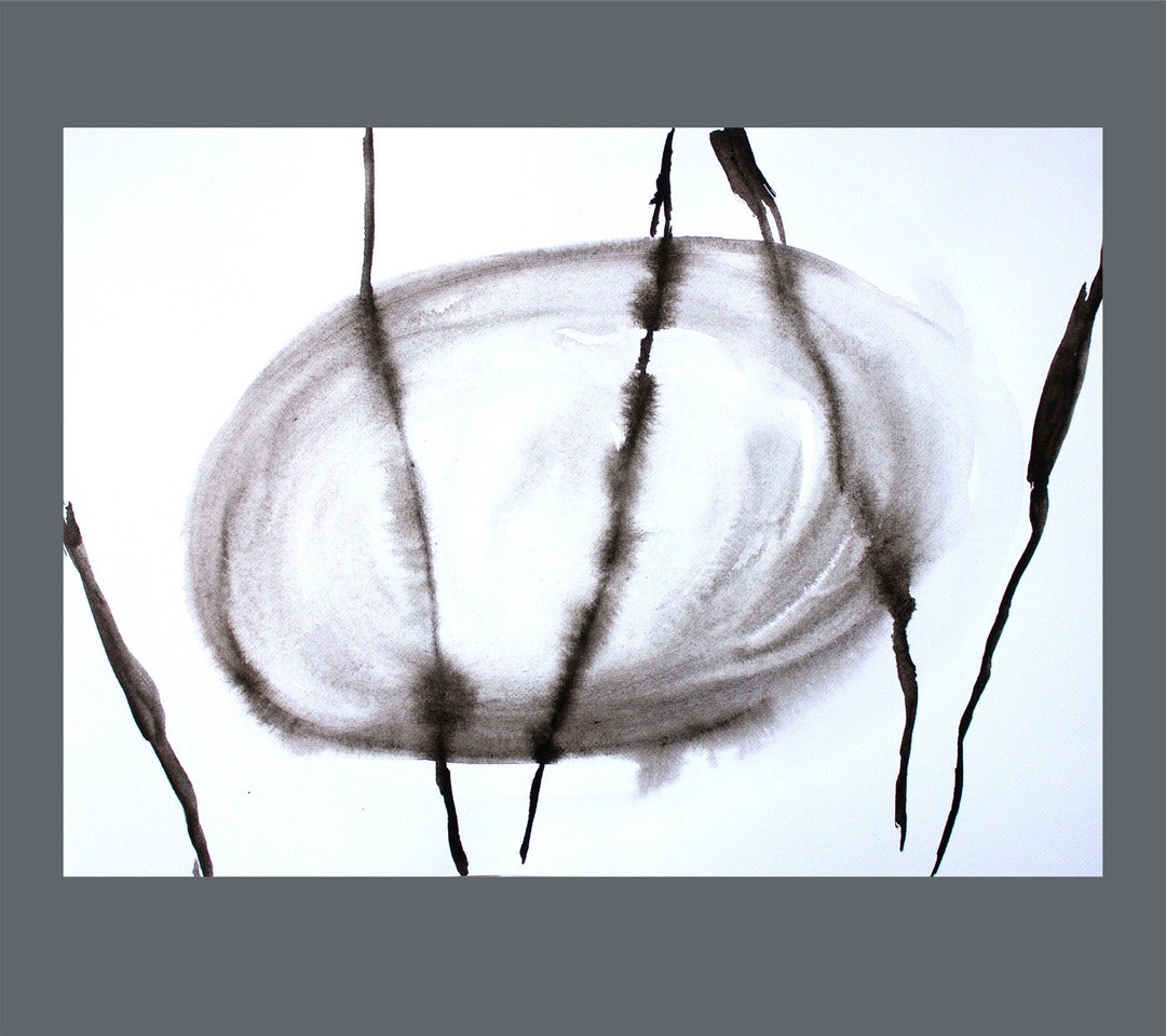 Original Abstract Zen Watercolor Minimalist Aquarelle Painting OOAK ...