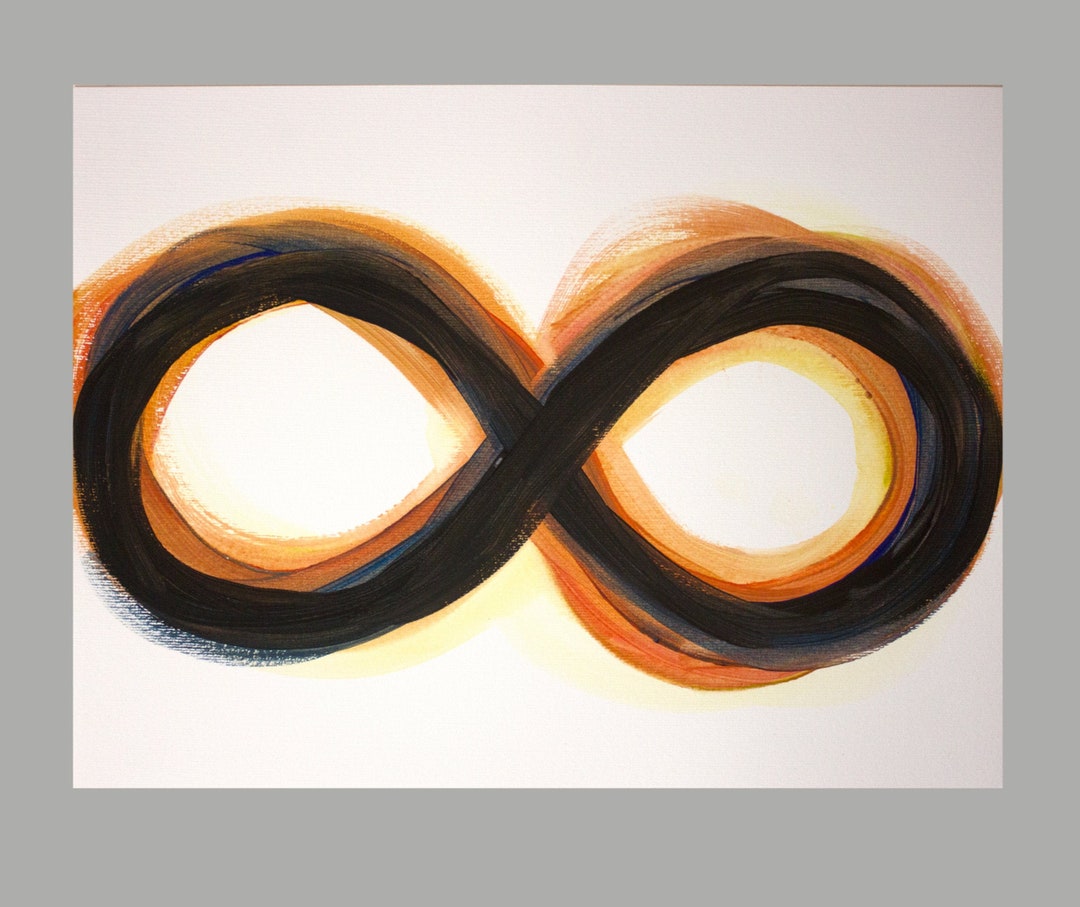 Original Abstract Acrylic Philosophical Painting - INFINITY is INFINITE ...