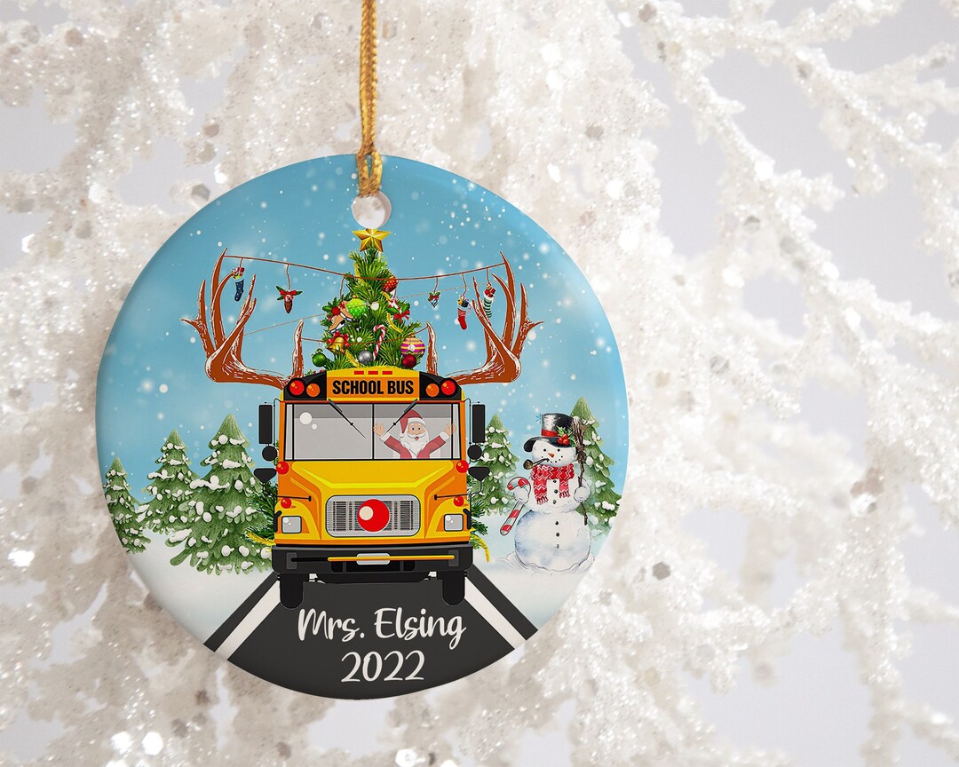 Personalized Ceramic Bus Driver Christmas Ornament Bus - Etsy