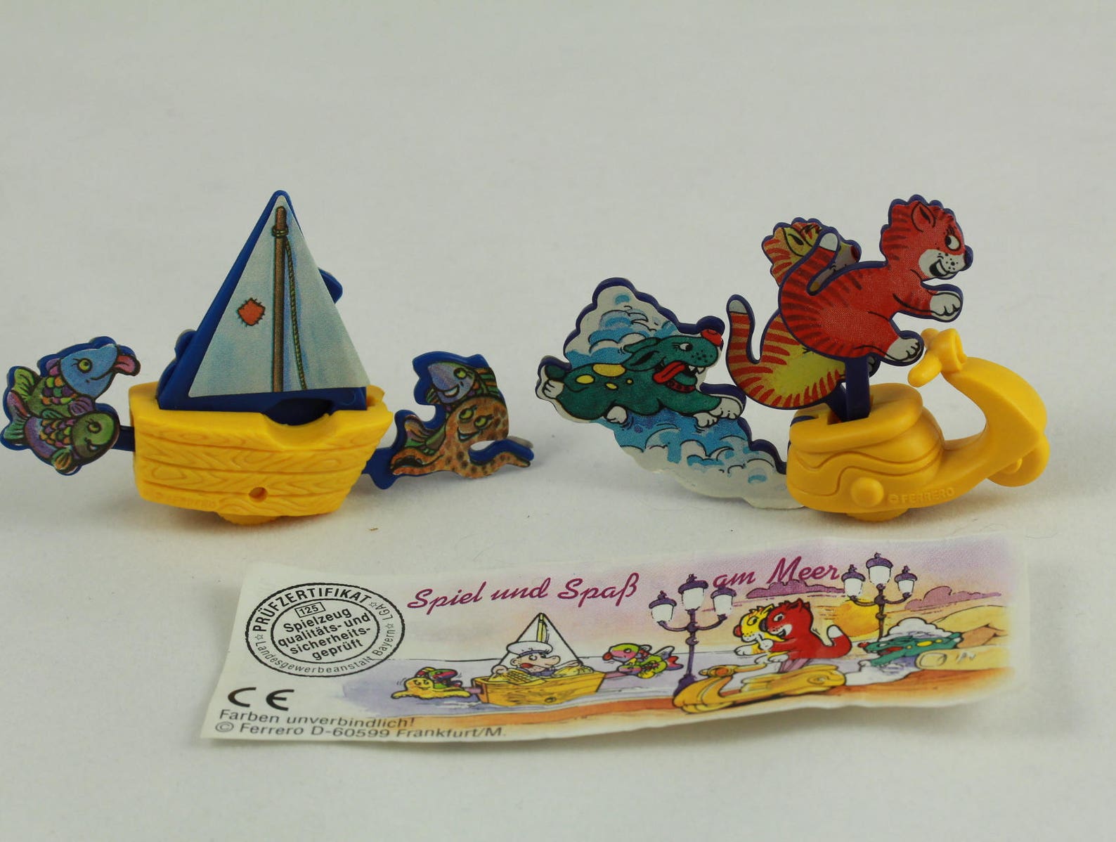 Boat and Fish Kinder Egg Set, Kinder Toy Set, Kinder Egg Toys, Rolling ...