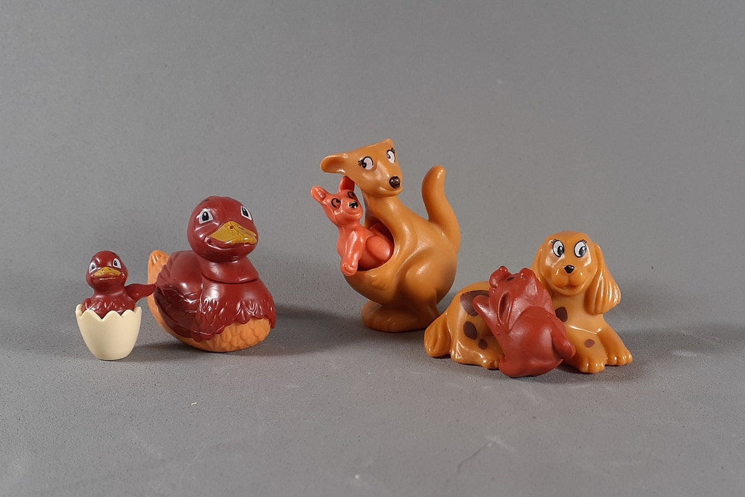 Mother and Baby Animals, Animal Park, Vintage Kinder Toy, Duck and ...