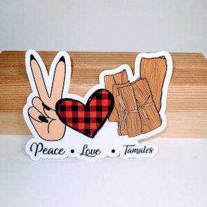 Peace Love Tamales Sticker - Etsy