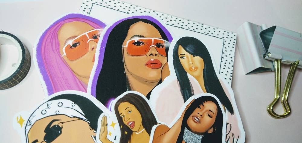 Aaliyah Sticker Collection Aaliyah Sticker Pack One in a - Etsy
