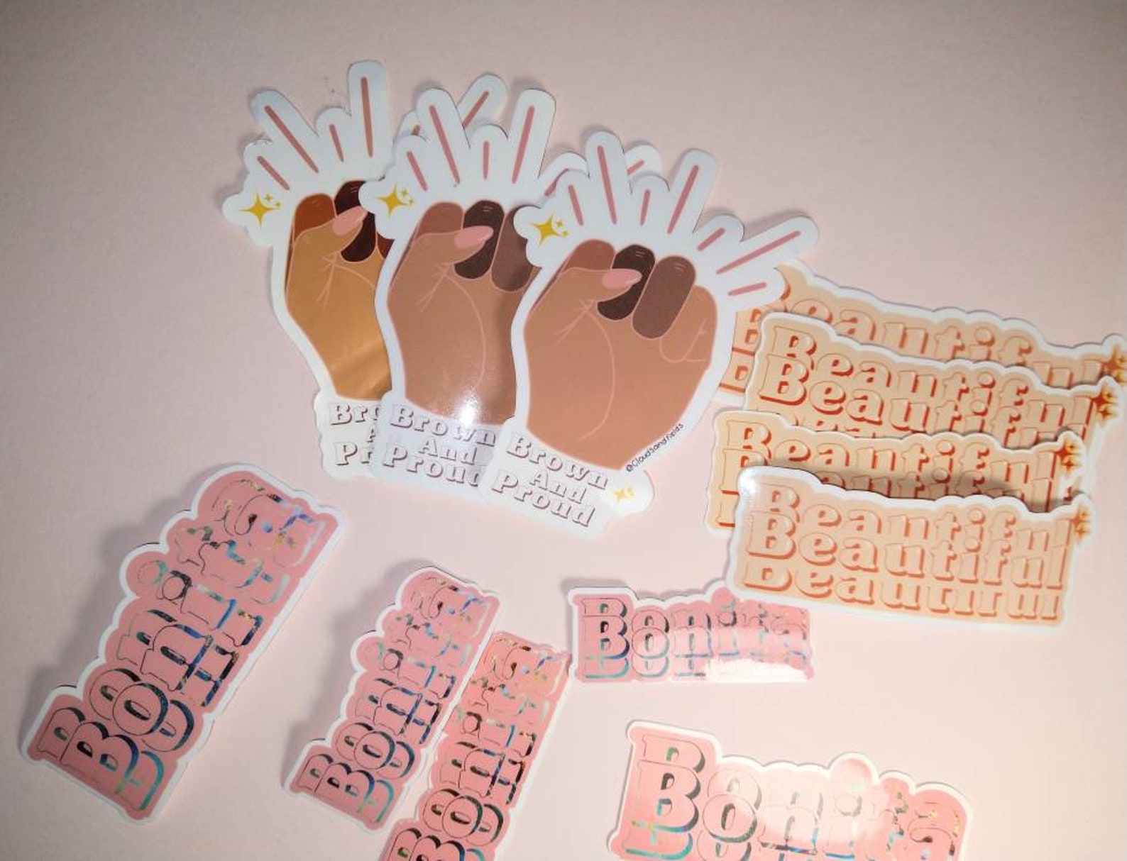 Brown and Proud Sticker Pack/beautiful/ Bonita/ - Etsy