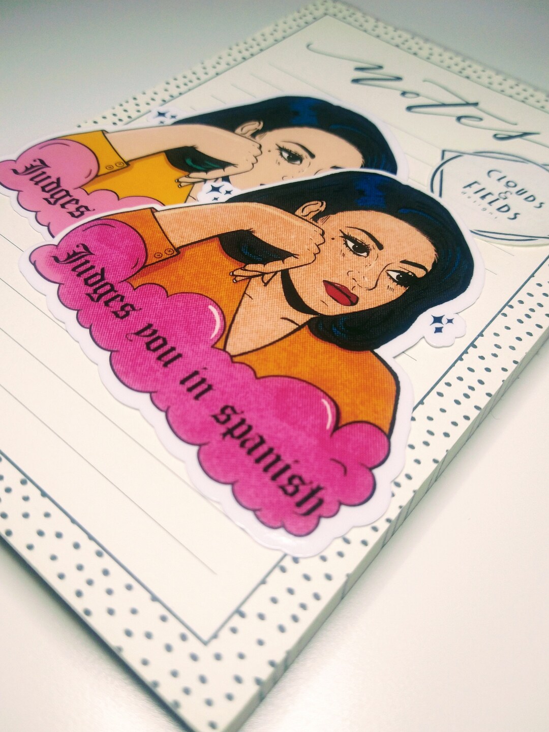 Judges You in Spanish Retro Sticker - Etsy