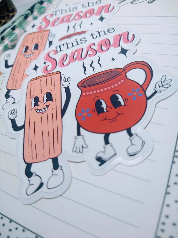 This the Season Mexican Stickers Tamales Y Champurrado - Etsy