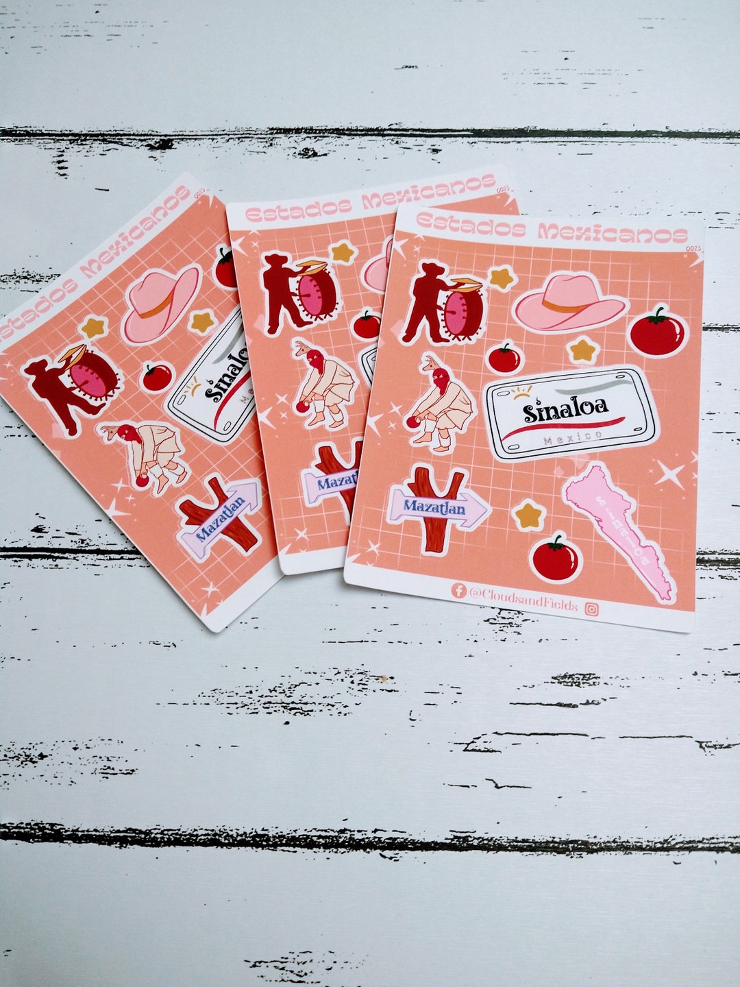 Sinaloa Mexico Mini Sticker Sheet, Sinaloa Mexico - Etsy