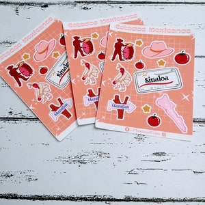 Sinaloa Mexico Mini Sticker Sheet, Sinaloa Mexico - Etsy