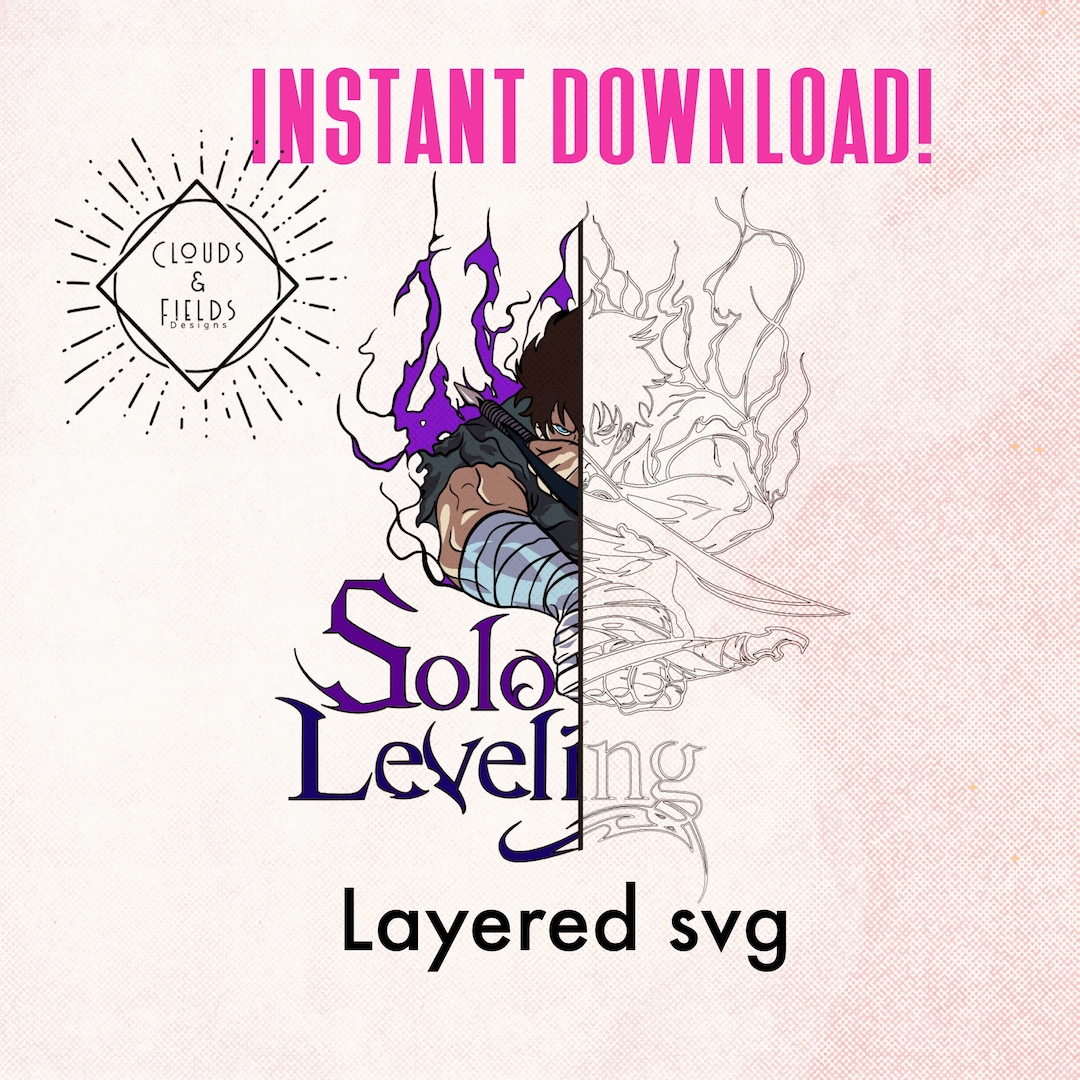 Solo Leveling SVG: Anime Layered Cut File (digital Download) - Etsy