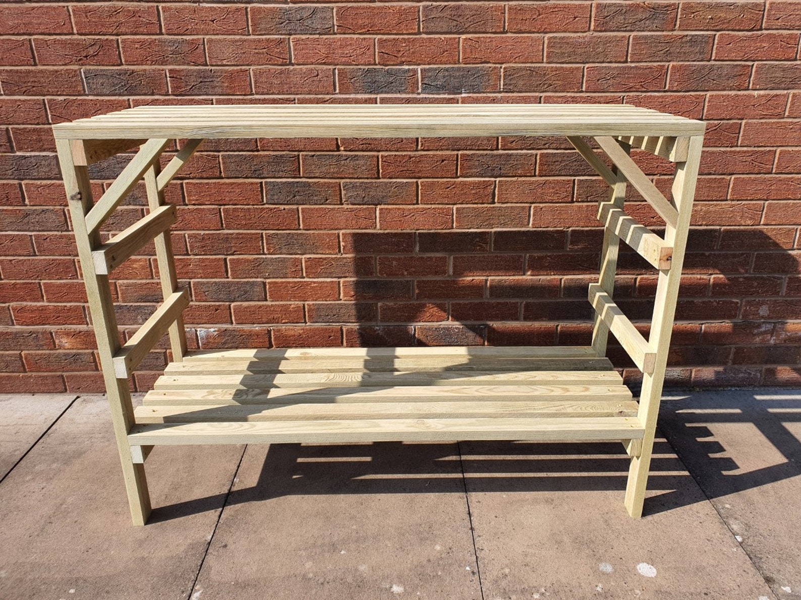 Wooden Greenhouse Staging Potting Bench - Very Solid - 2 Tier - Etsy UK