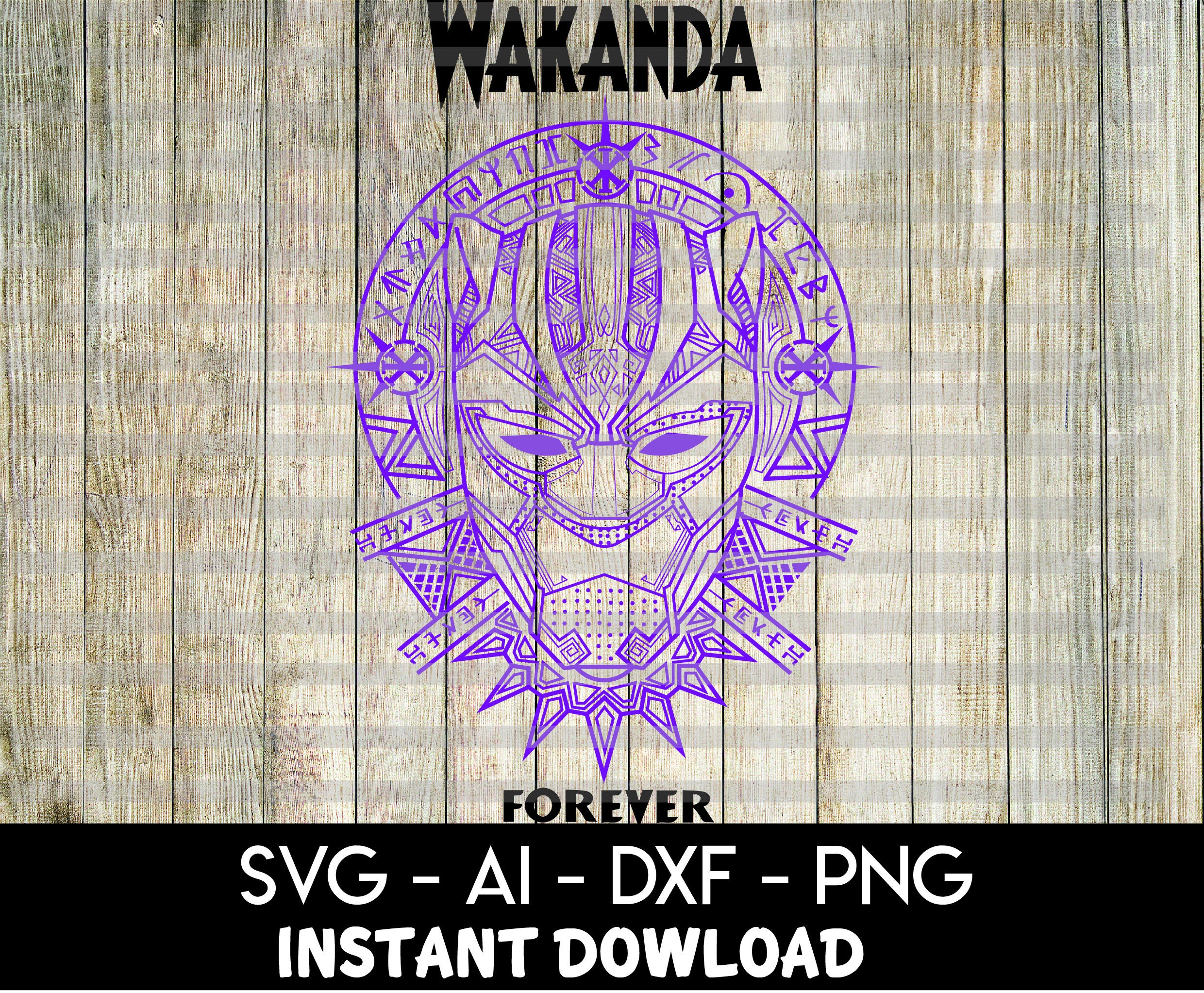 Wakanda Forever Black Panter svg Wakanda Forever dxf | Etsy