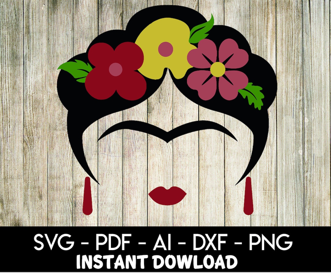 Frida Svg, Frida Kahlo Svg , Kahlo Clip Art, Frida Clip Art, Frida ...