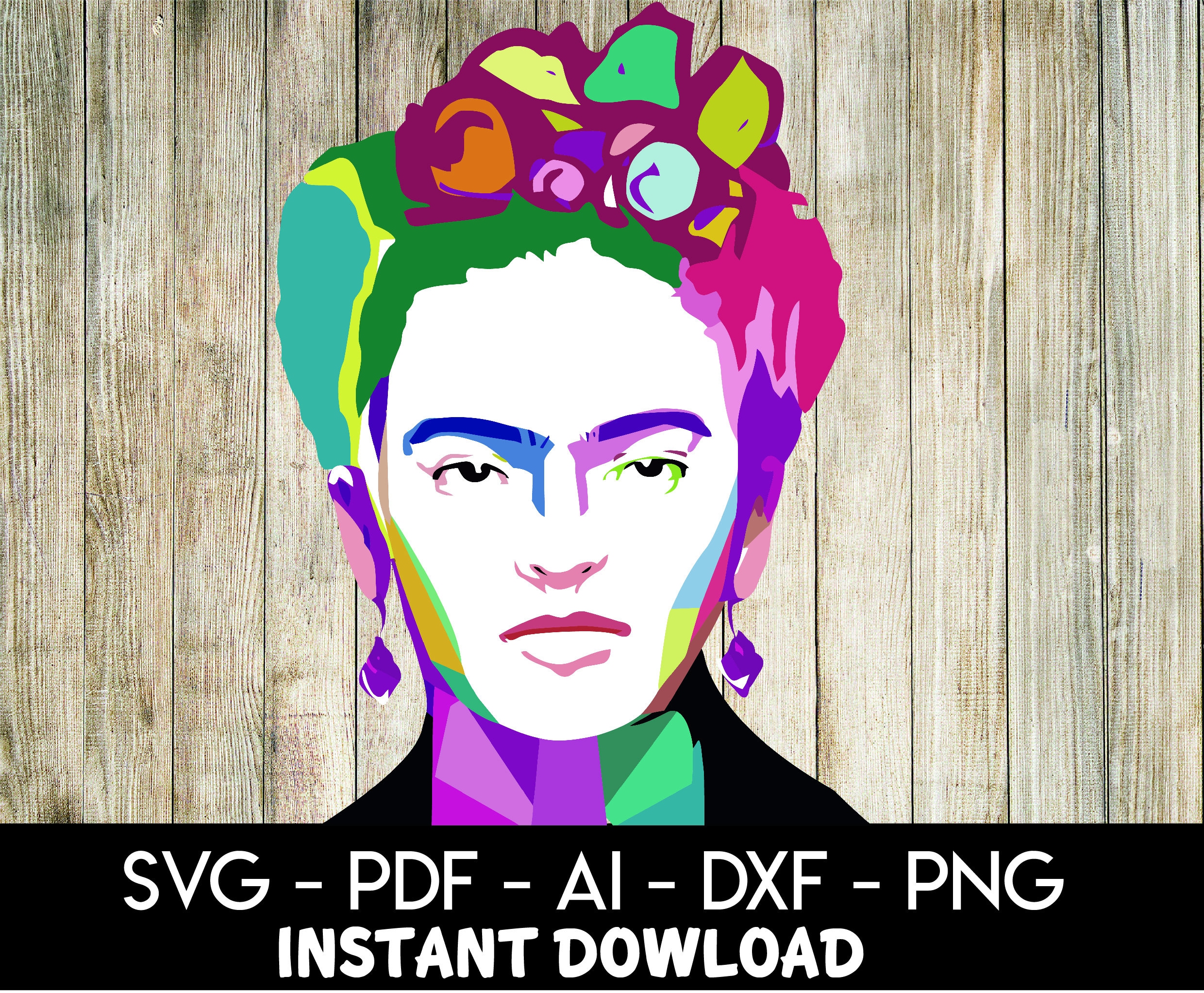 Frida Svg, Frida Kahlo Svg , Kahlo Clip Art, Frida Clip Art, Frida ...