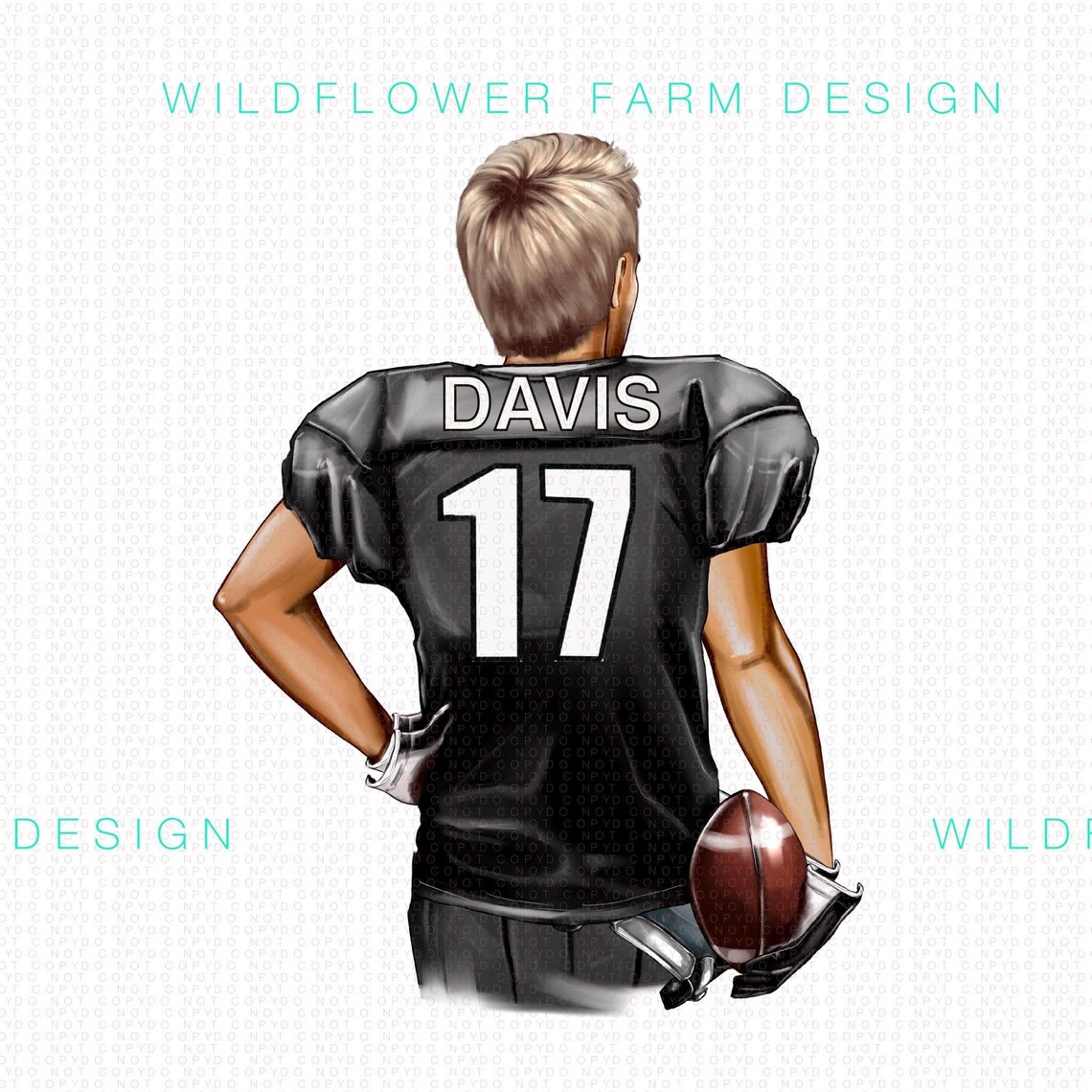 Custom Football Player Png, Digital Download - Etsy