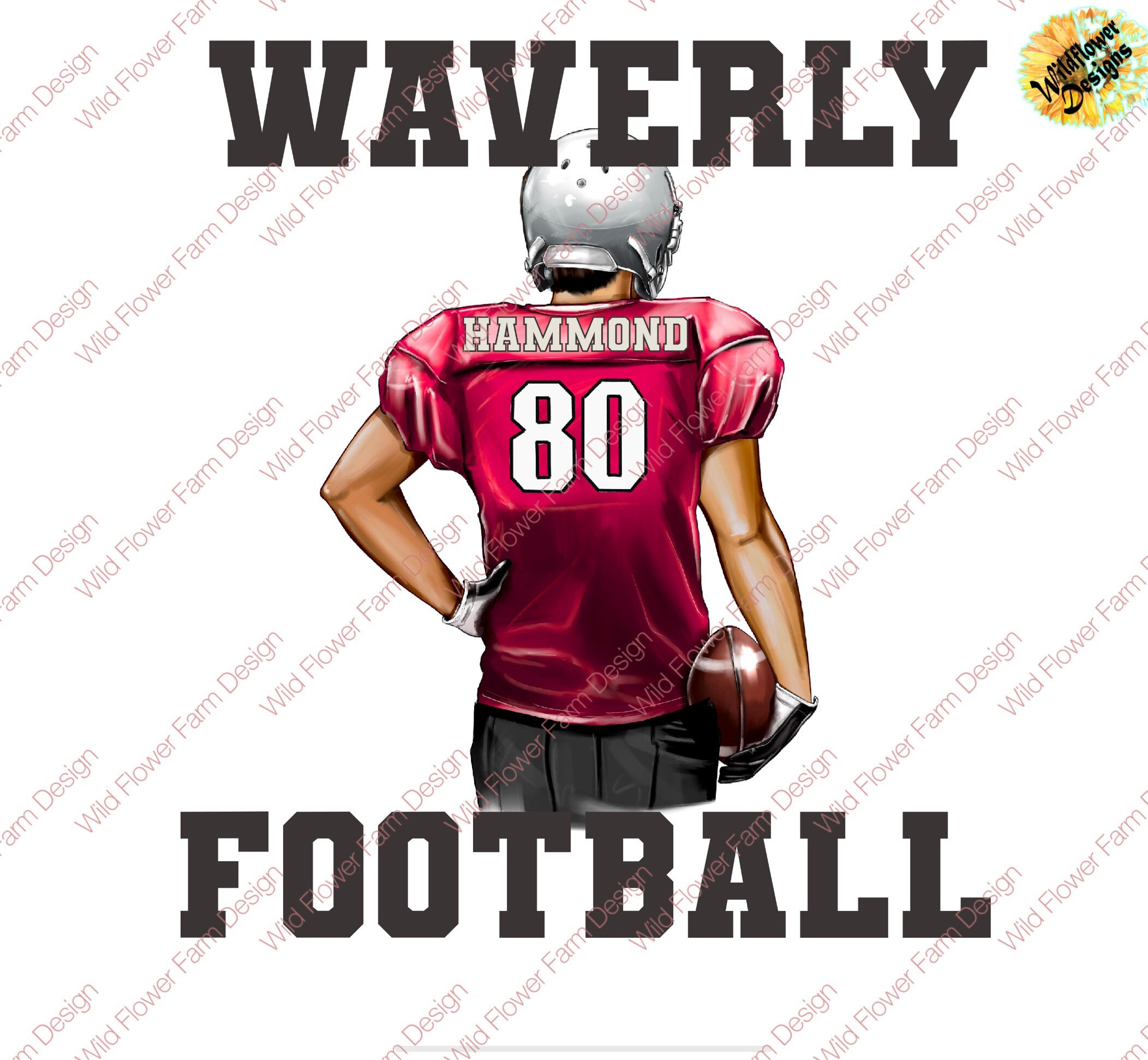 Custom Football Player Png, Digital Download - Etsy