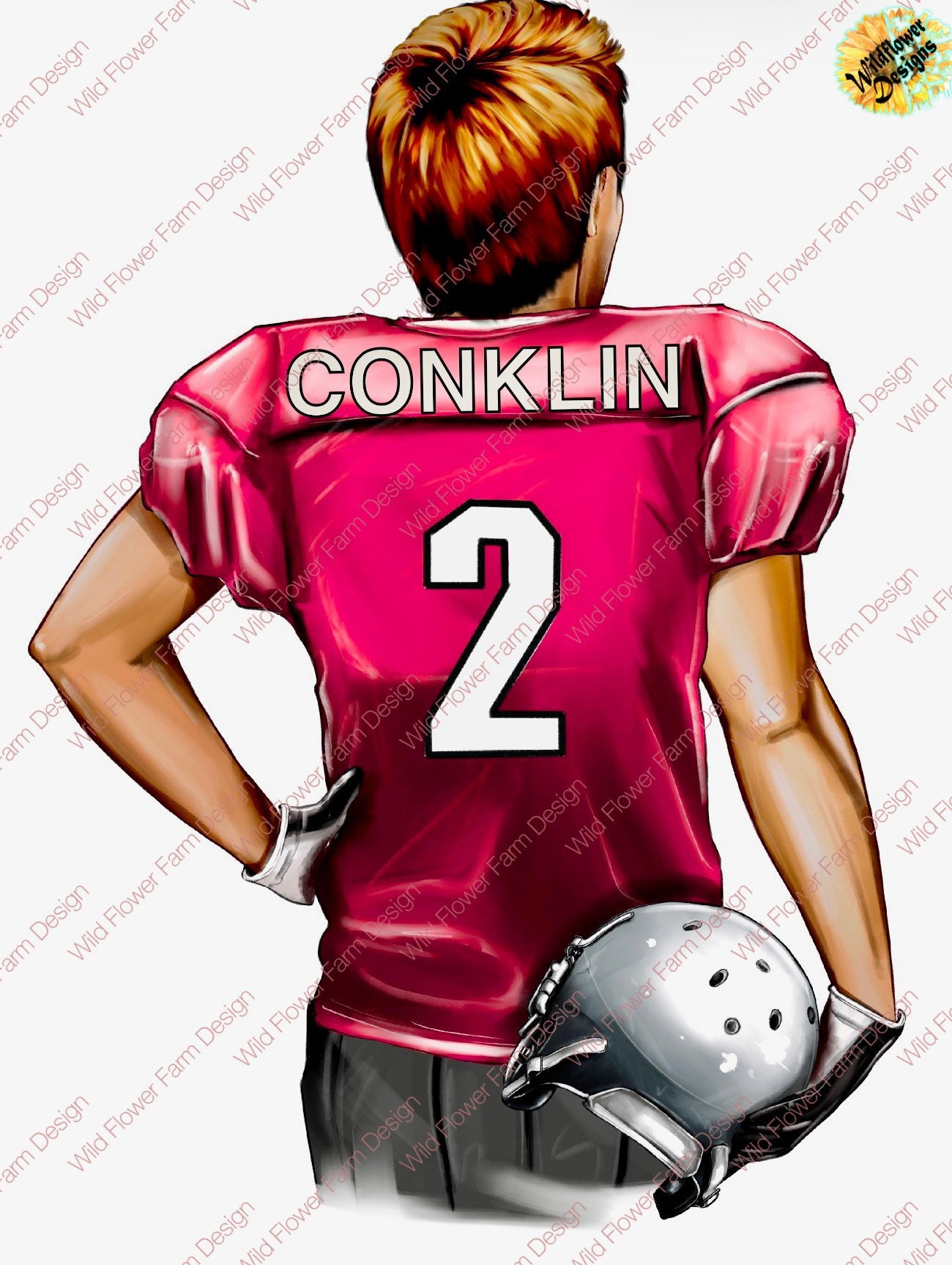 Custom Football Player Png, Digital Download - Etsy