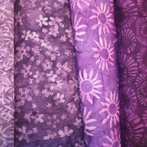 Purple Batik Fabric - Etsy