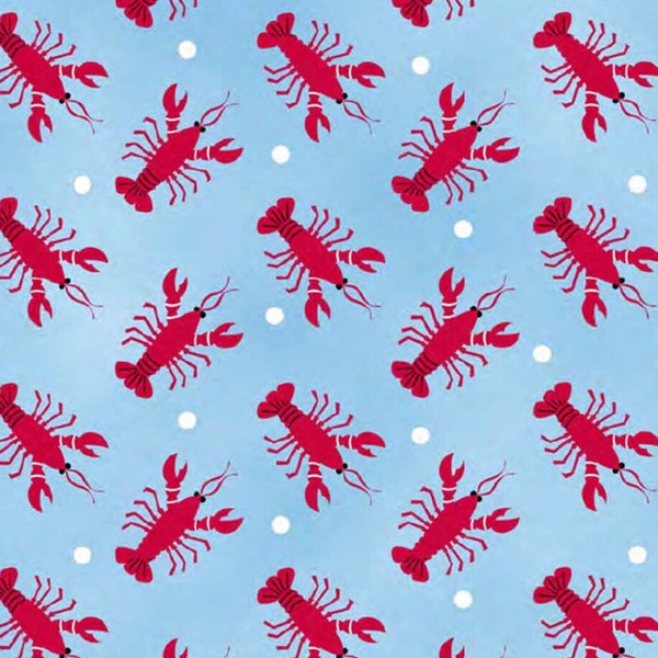 Lobster Print Fabric - Etsy