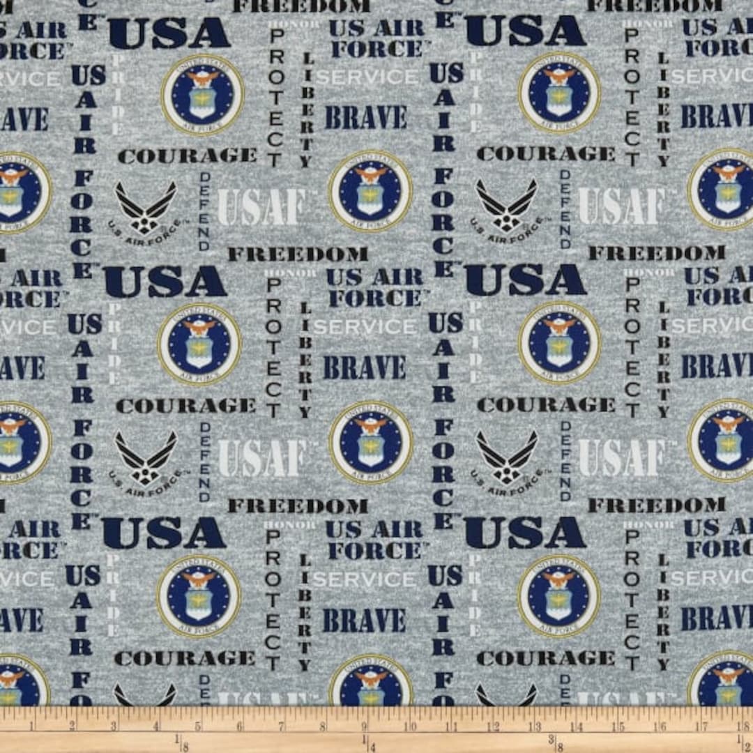 Great US Air Force Print on 100% Cotton Fabric Sold by the Fat Quarter ...