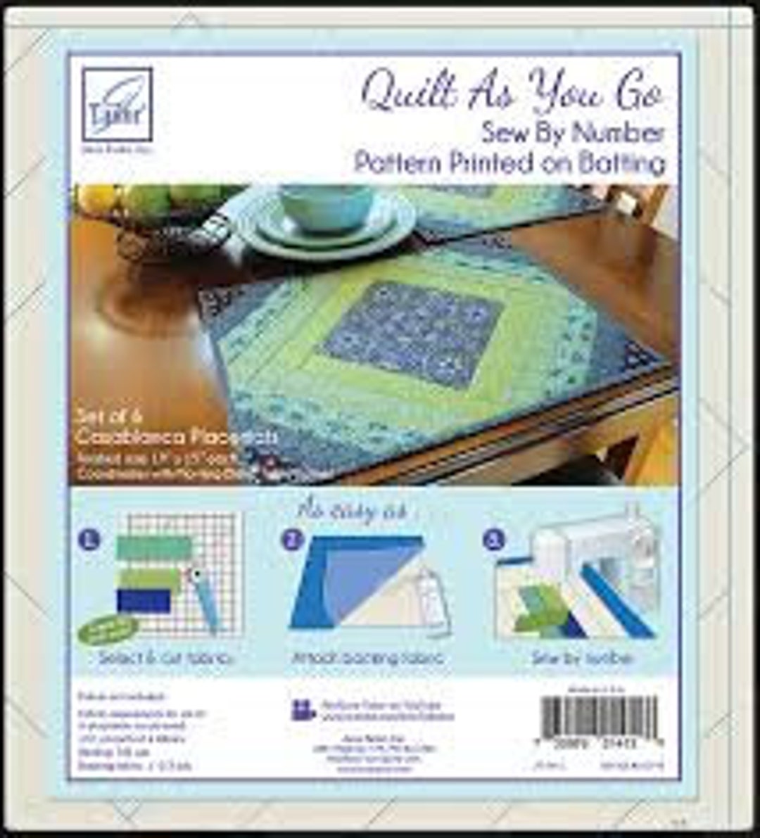 June Tailor - Quilt as You Go - Casablanca 6 Piece Place Mat Printed ...