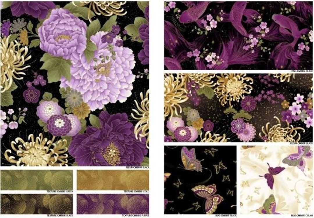 Majestic Japanese Floral Butterfly and Koi Prints From Chong-a Hwang ...