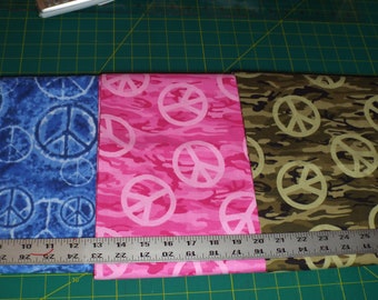 Peace Sign Cotton Fabric. - Etsy