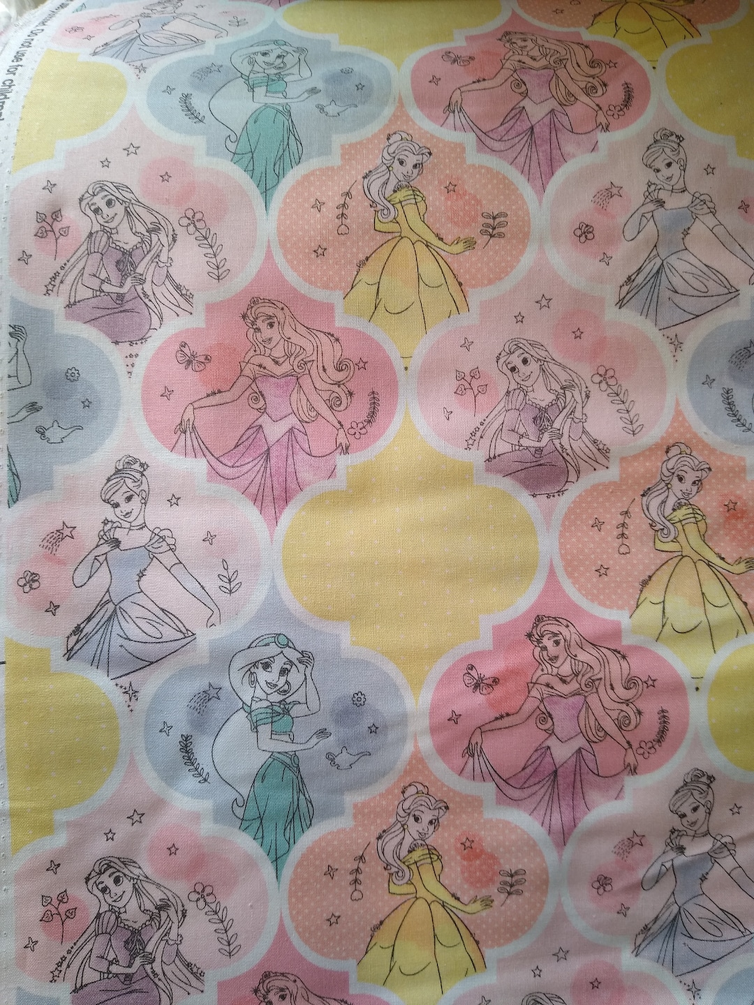 Pastel Disney Princess Print on 100% Cotton From Springs Creative ...