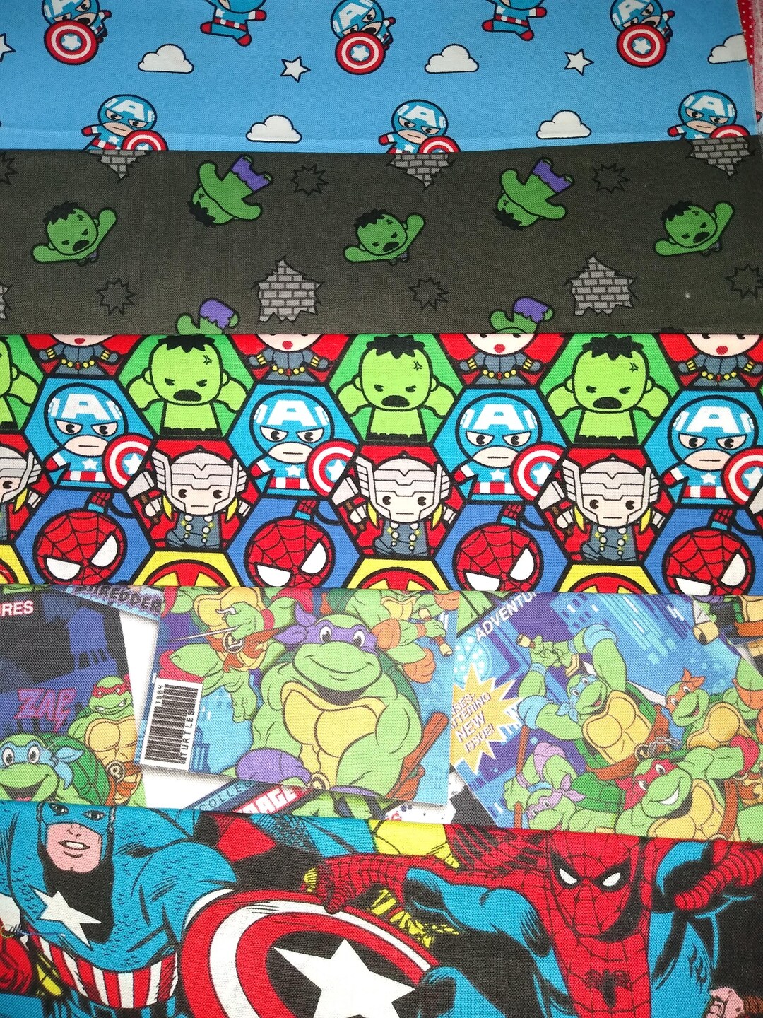 SALE - PRE CUT Fat Quarters - Various Marvel and Superhero Prints Fat ...