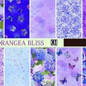 Hydrangea Bliss Collection by Chong-a Hwang for Timeless Treasures Fabric - 100% Cotton - by the ...