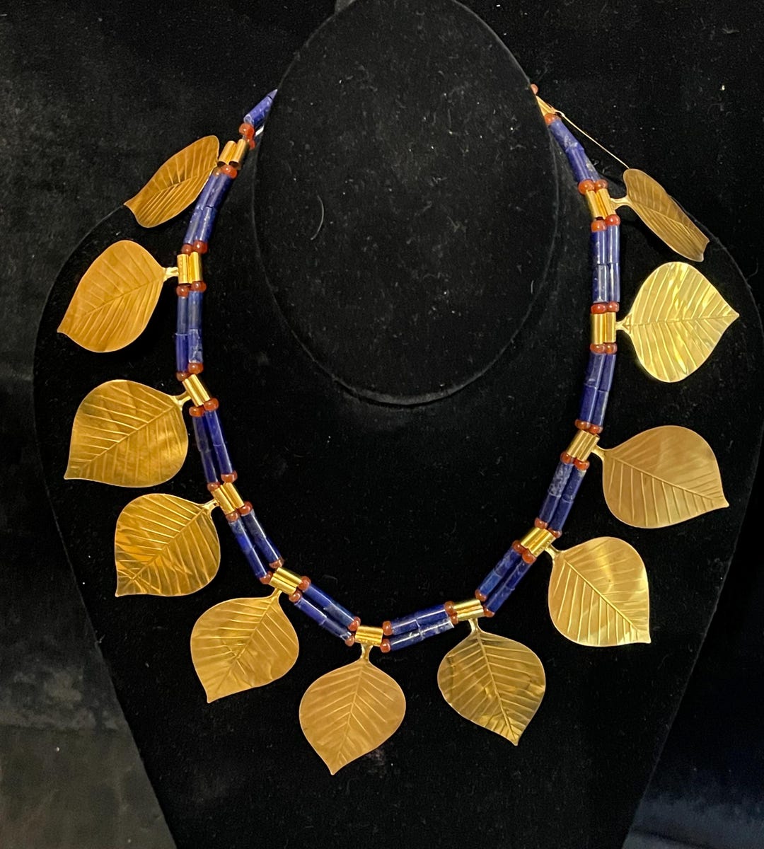 MMA Ancient Reproduction 14k Gold & Lapis Chaplet C. 2500 BC - Etsy