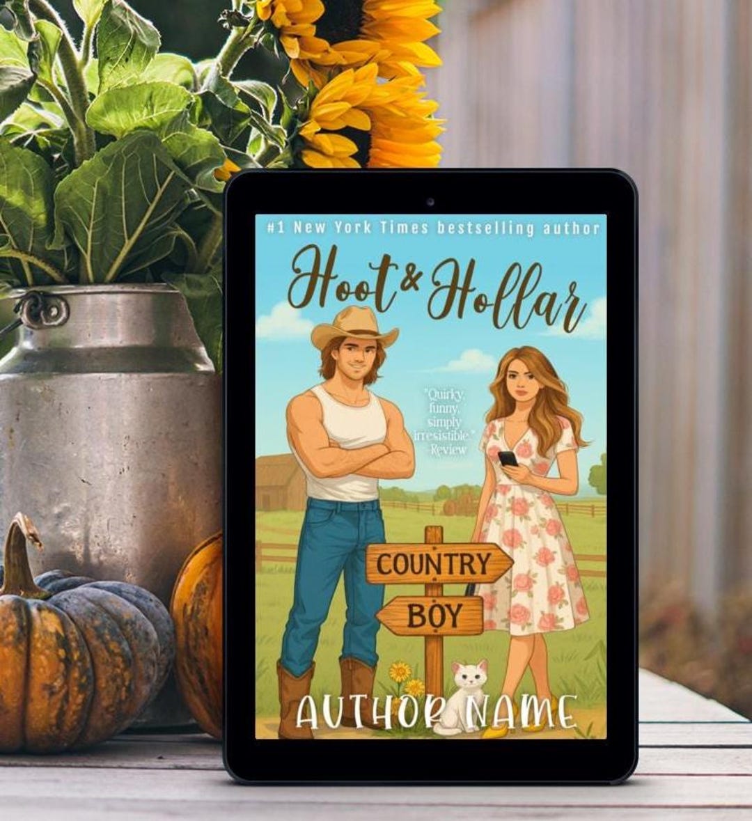 Premade Book Cover - Hoot Hollar - Cowboy Romance, Enemies to Lovers ...