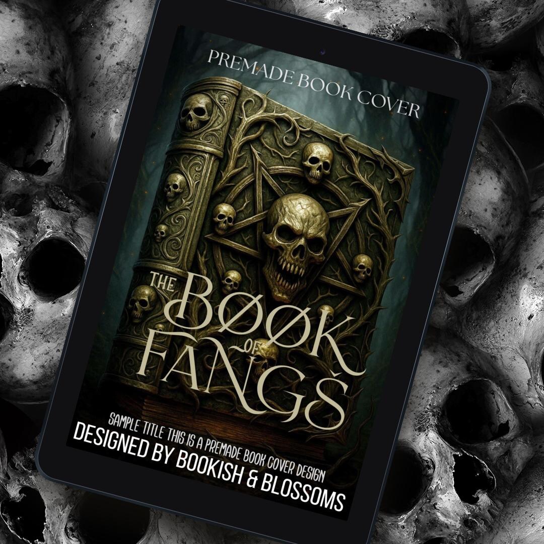 Premade Book Cover - Book of Fangs - Dark Fantasy Romance, Dragons ...