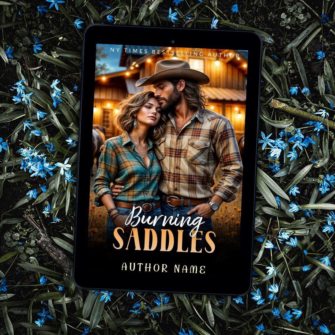 Premade Book Cover - Burning Saddles - Cowboy Romance, Enemies to ...
