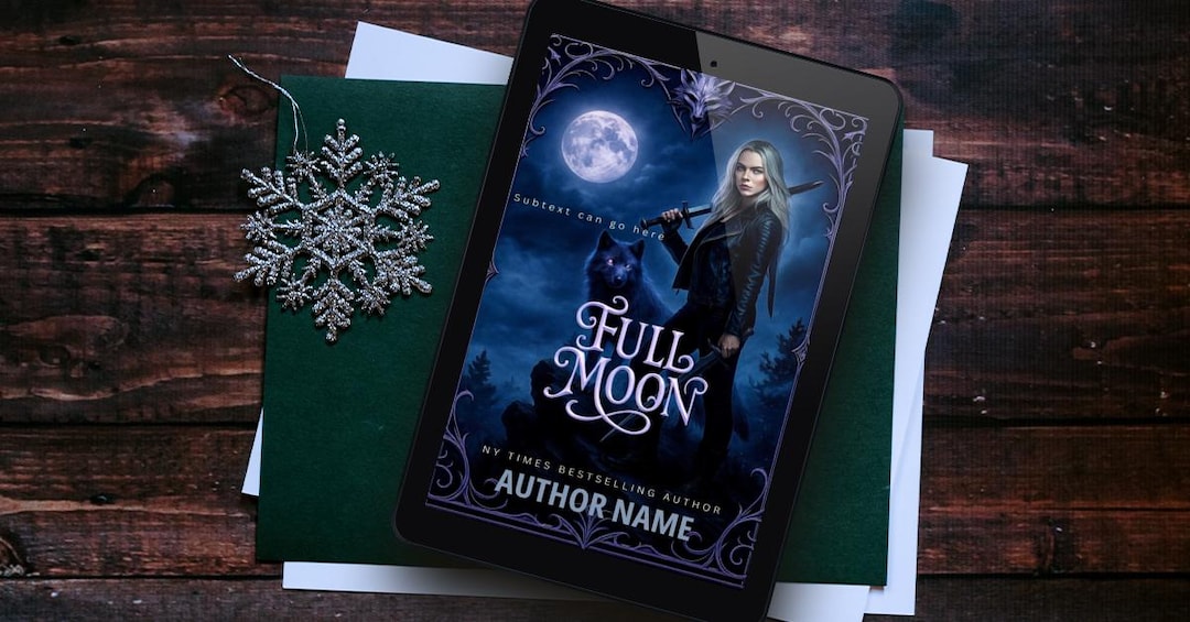 Premade Book Cover - Full Moon - Dark Fantasy Romance, Ebook Cover ...
