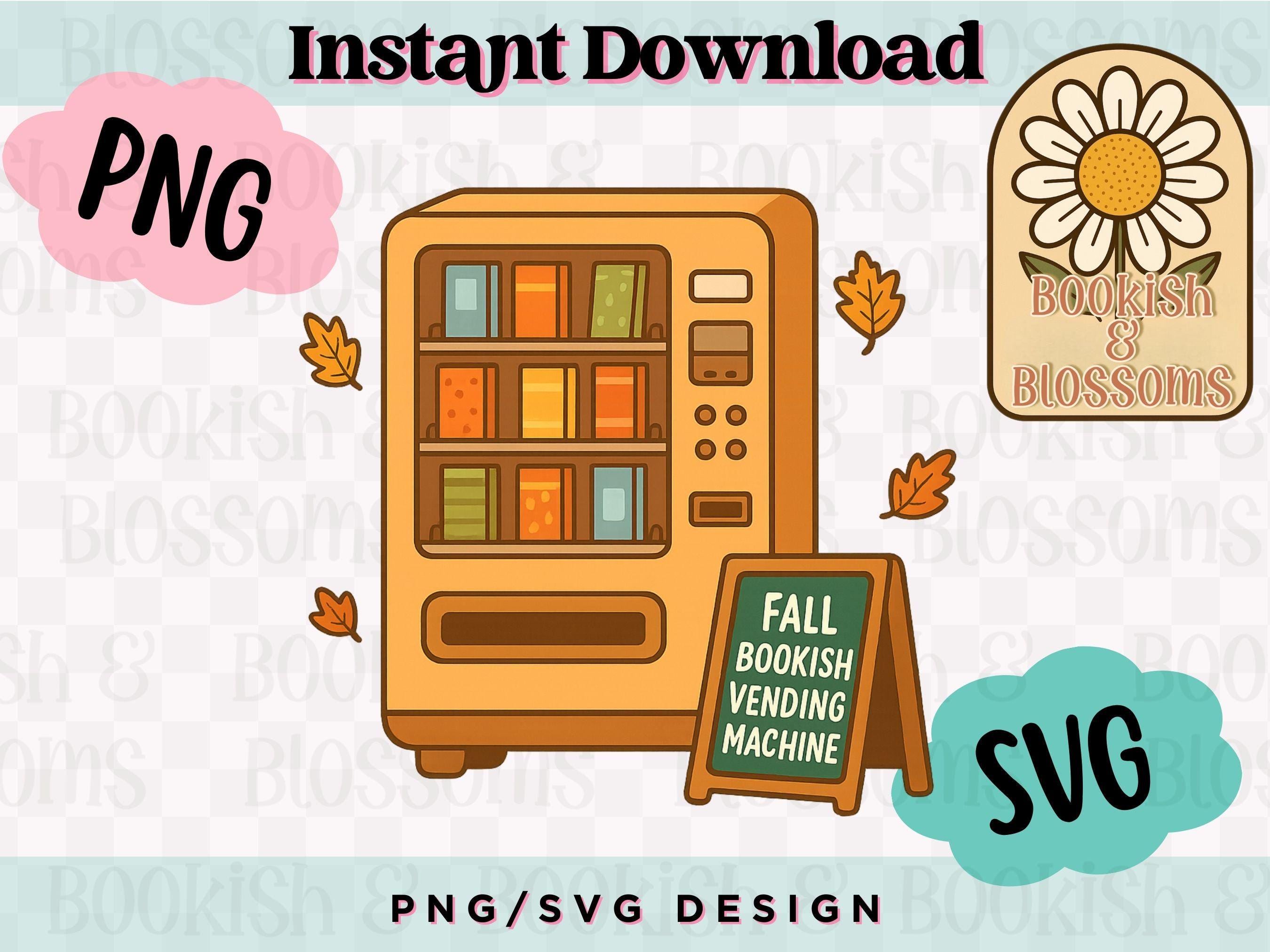 Fall Vending Machine PNG SVG – 20 Free PNGS - Bookish Clipart for ...