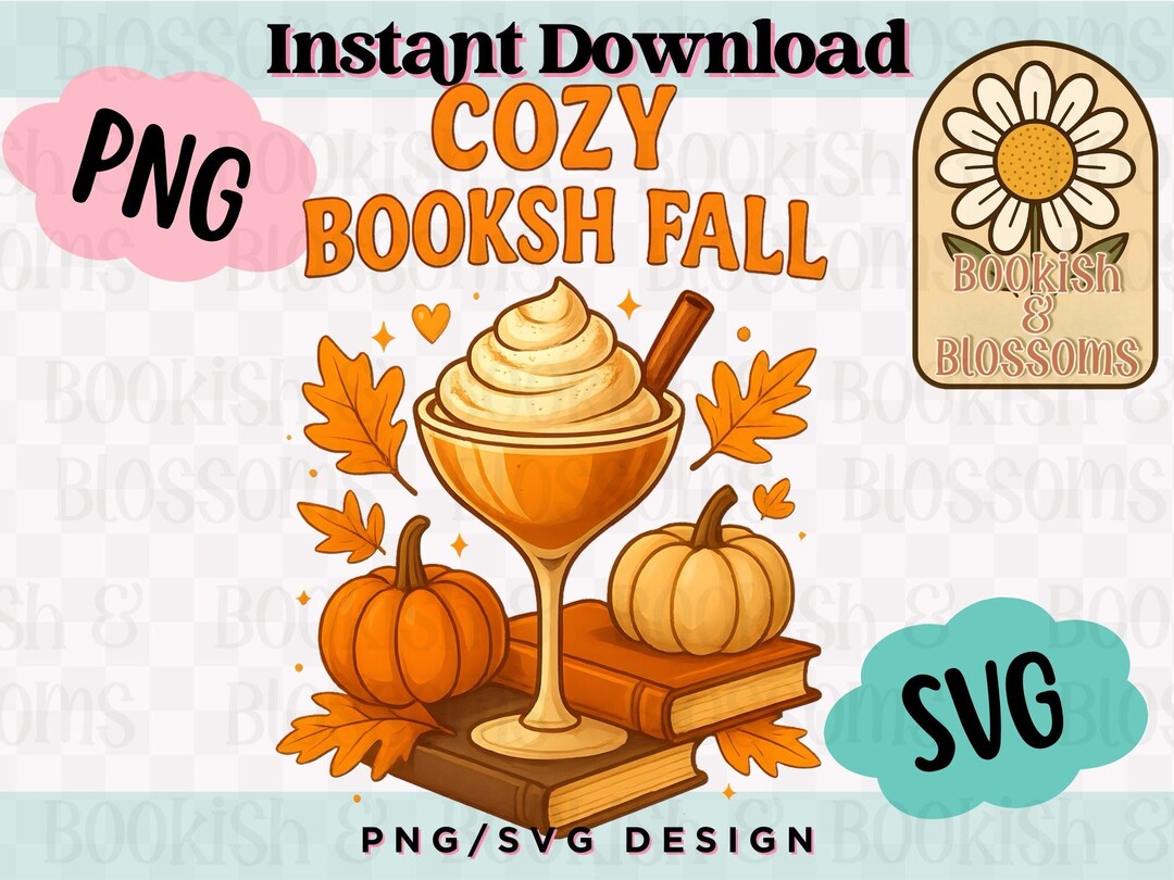 Cozy Bookish Fall Png – 20 Free PNGS - Spooky Season Png, Halloween Png ...