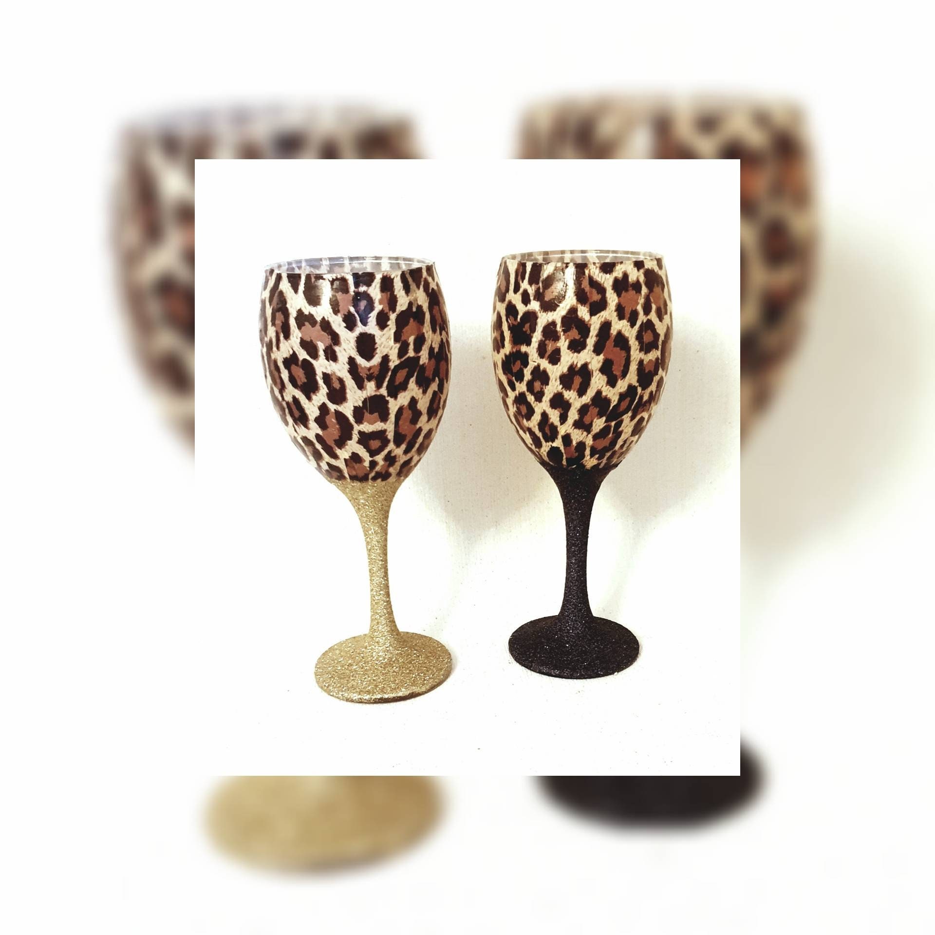 Tumblers & Water Glasses Drink & Barware Leopard Wine Glass etna.com.pe
