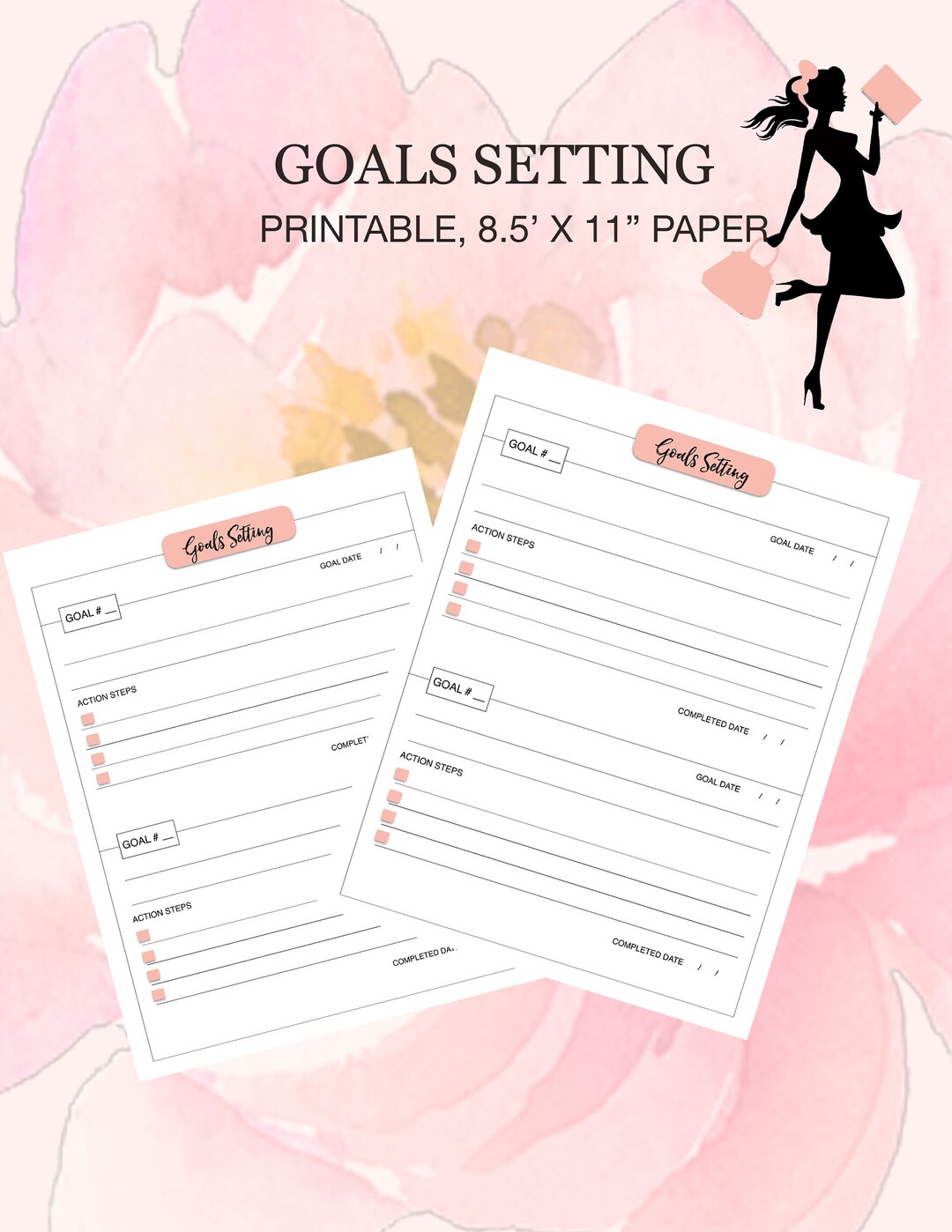 Goal Setting Printable - Etsy