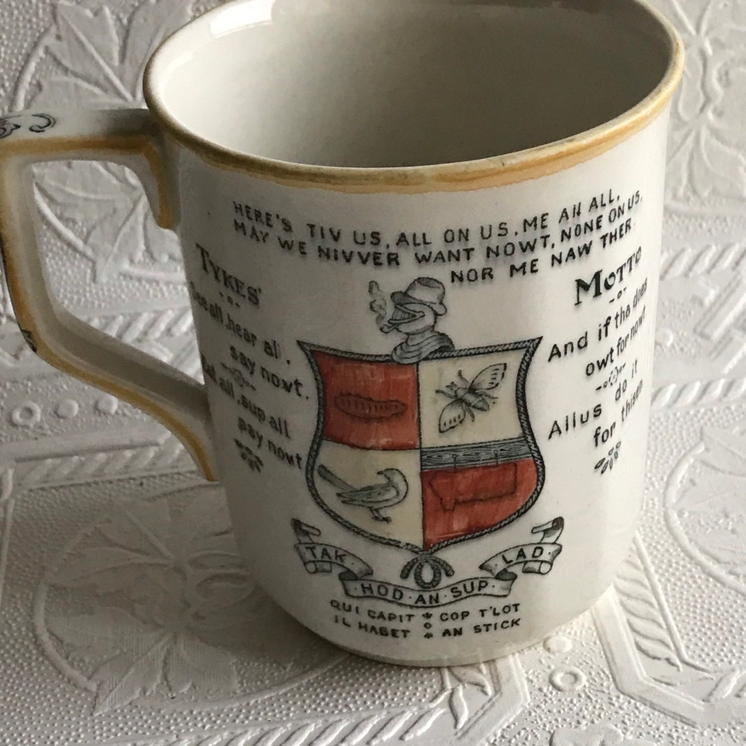 Antique Mug With Yorkshire Mans Coat of Arms and Humorous Sayings in ...