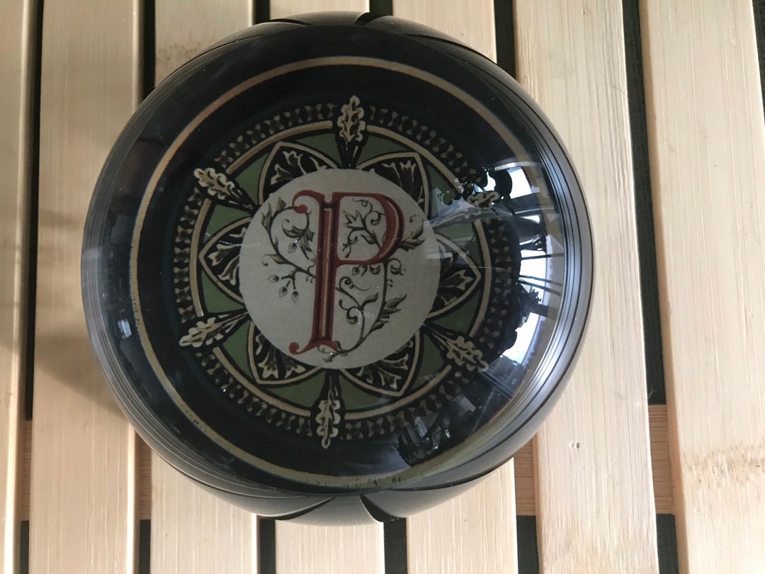Glass Paperweight With the Letter P - Etsy