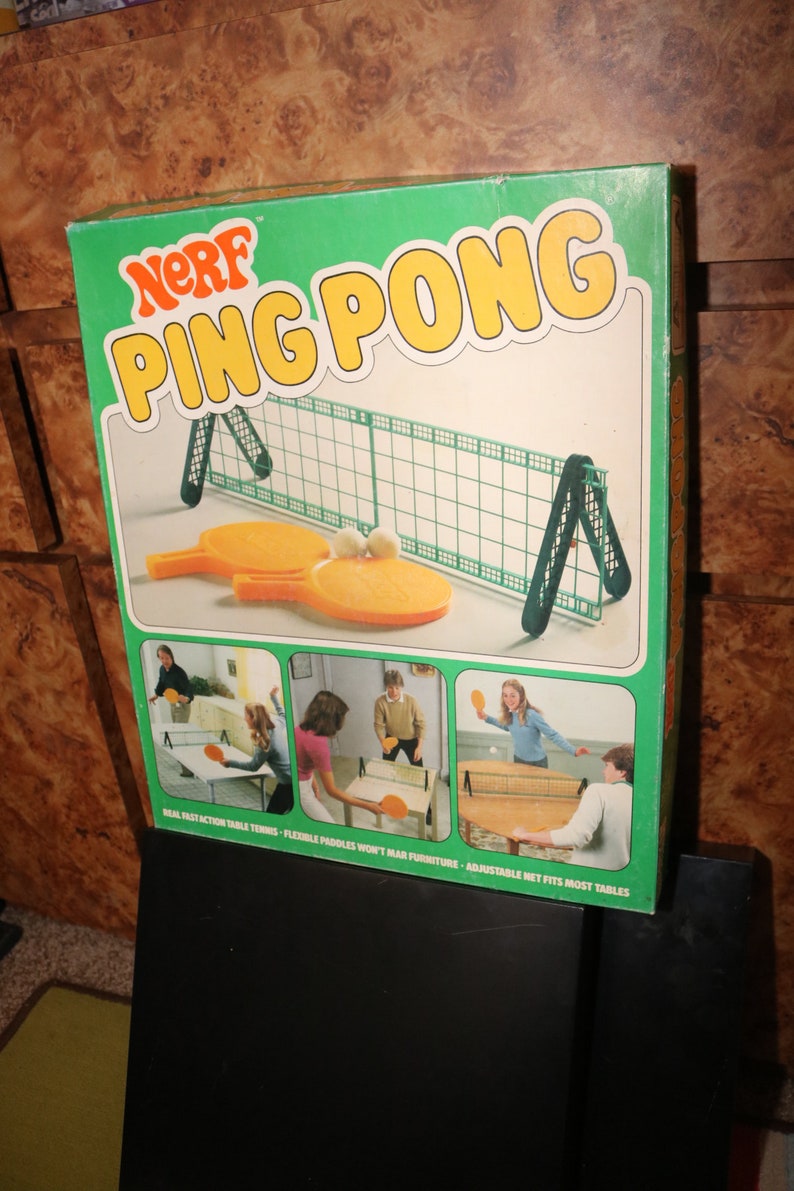 NERF Ping Pong 1982 Game Vintage 1980s Slumber Party Family Boardgame ...