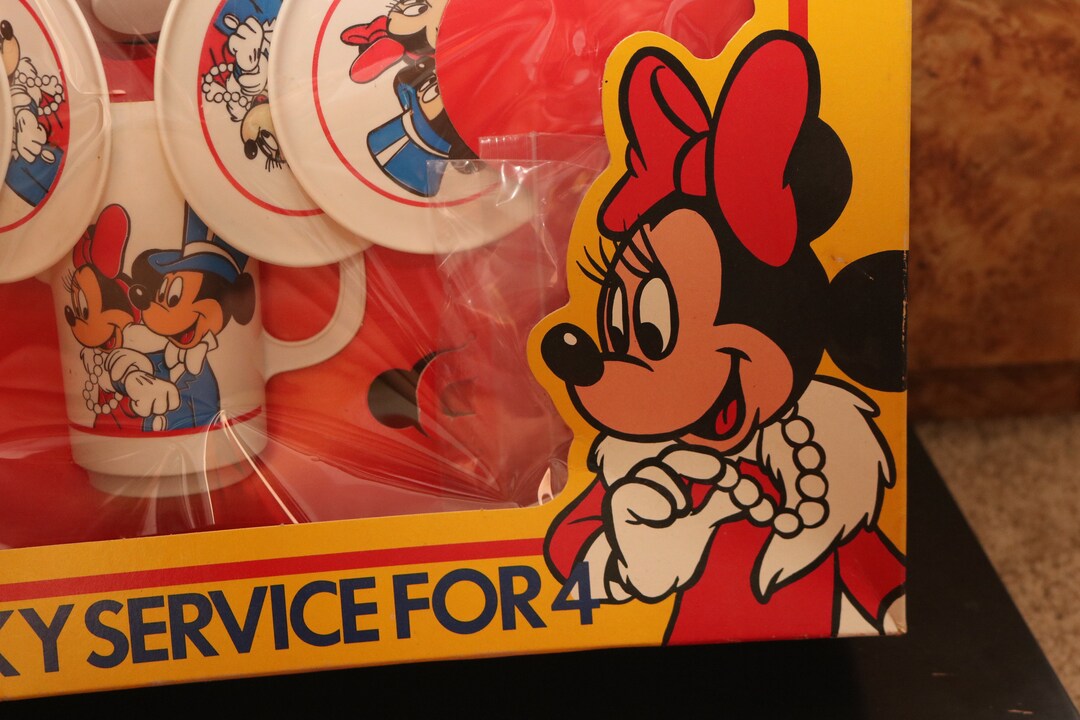 Mickey Minnie Mouse (1985) Picnic Party Set for Four Walt Disney Donald ...
